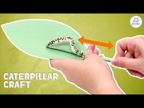 Easy Caterpillar Craft | Moving Caterpillar on a Leaf Craft