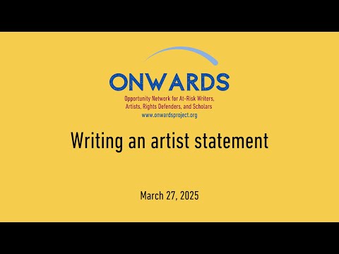 Writing an artist statement