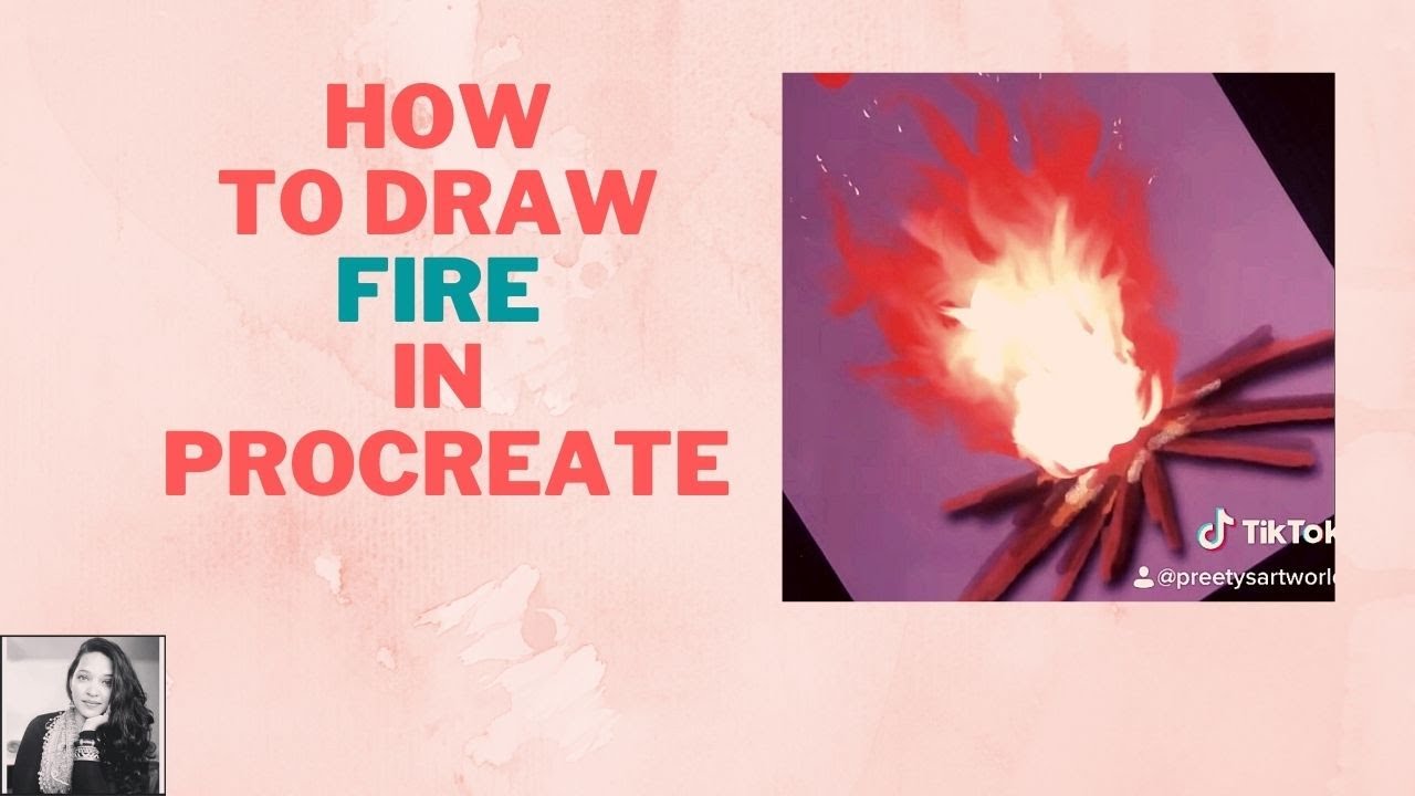 How to draw fire using round brush in procreate app ( tutorial)
