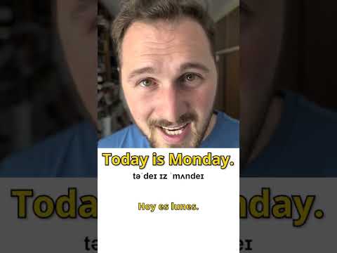 ¿Cómo se dice HOY ES LUNES en inglés?