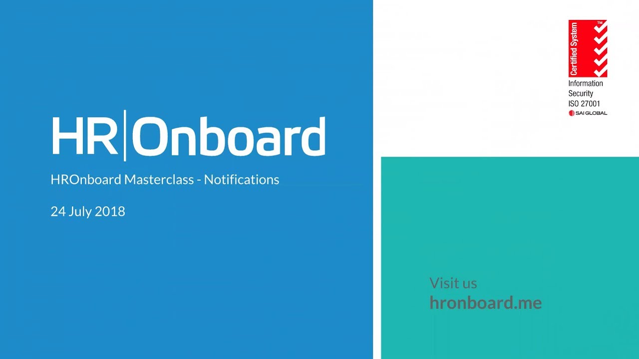 HROnboard Masterclass - Notifications
