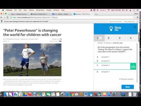 Newsela Nugget Taking a Quiz1