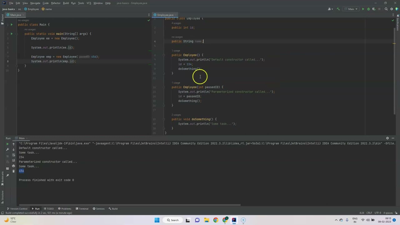 Constructor overloading in Java