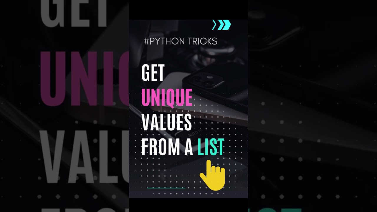 Python Tutorial for Beginners #3 | 3 Ways to Get Unique Values From a List #python