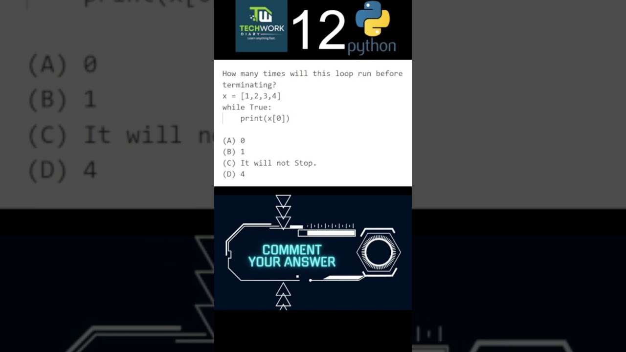 Python Certificate Quiz Questions 10 #python #quiz