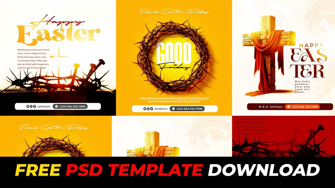Premium PSD FILES | Easter Flyer Design in Photoshop