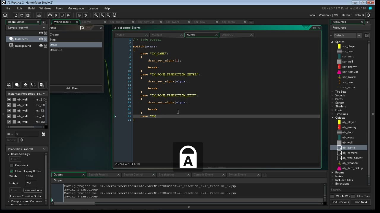 Game Maker Studio 2: Inventory Setup Part 2 (inventory array)