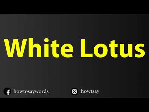 How To Pronounce White Lotus