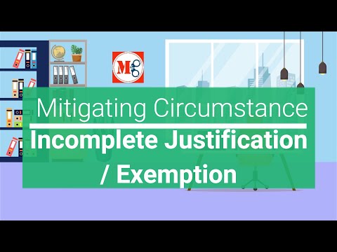 Incomplete Exempting or Justifying Circumstances; Mitigating Circumstances