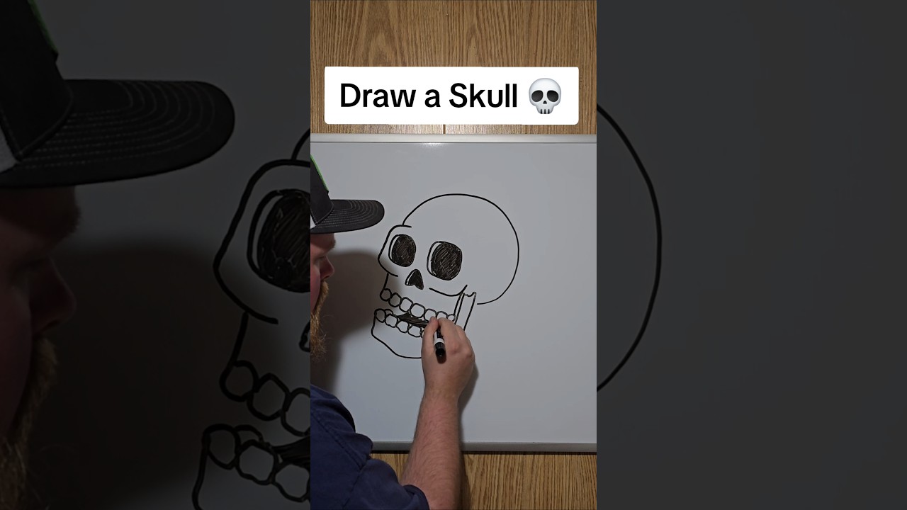 how to draw a skull