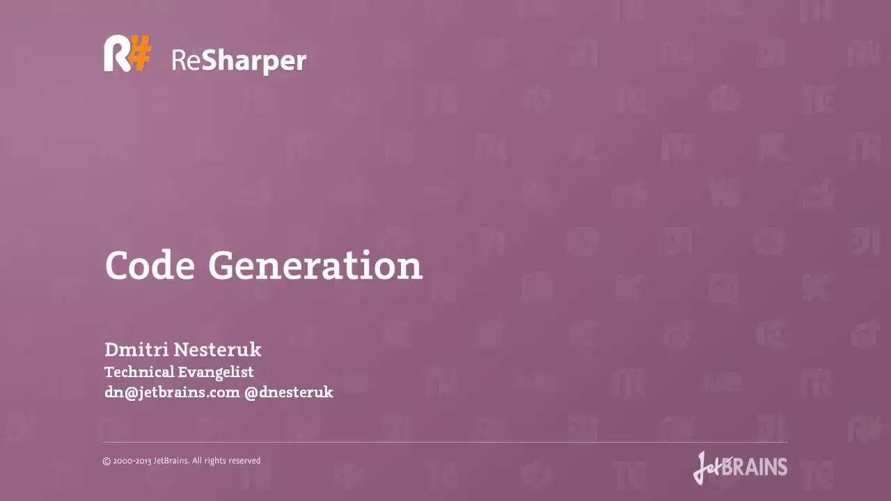 Code Generation with ReSharper