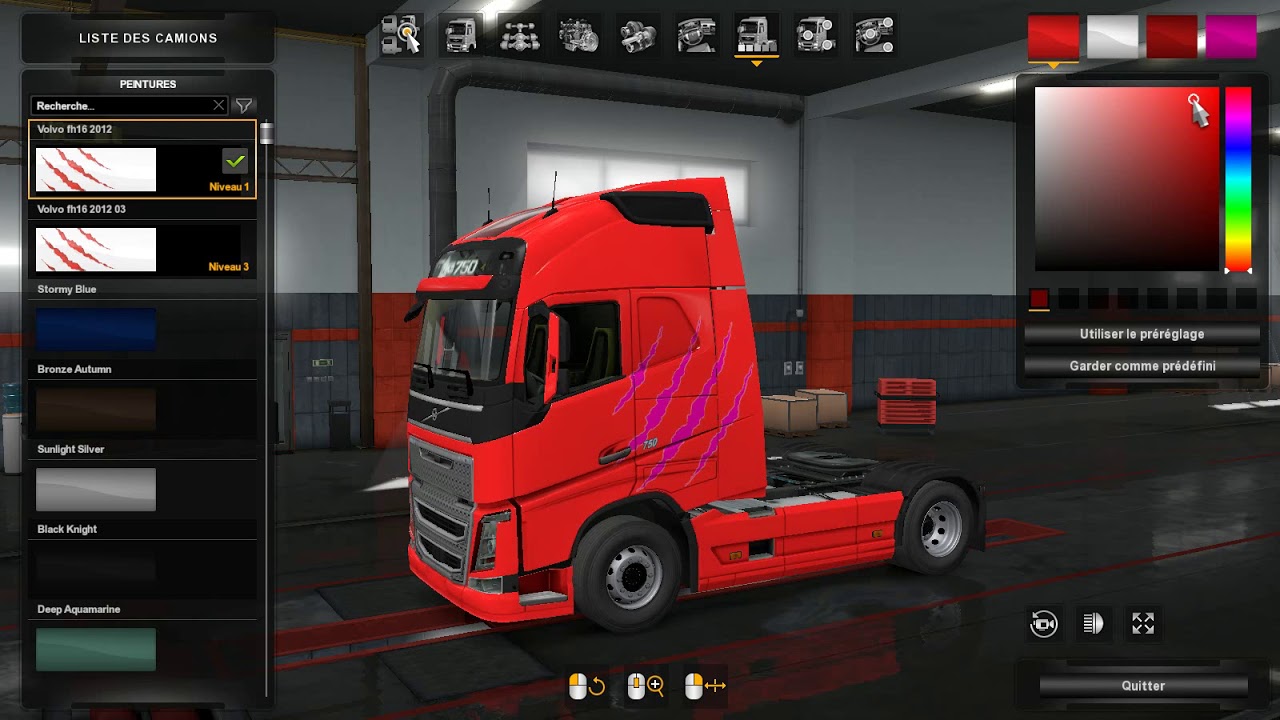 Volvo fh16 2012 Scar skin Paintable+Metalic - ETS 2