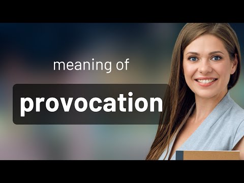 Provocation — what is PROVOCATION definition