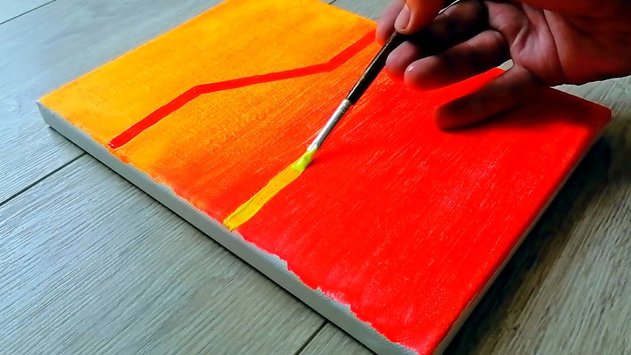 Make Brighter Your Abstract Paintings | Fluorescent Acrylic on Canvas | Work #103