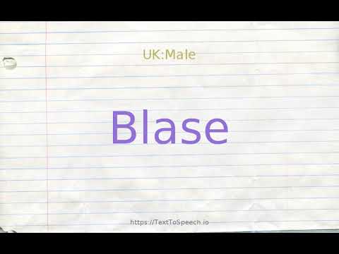 How to pronounce blase