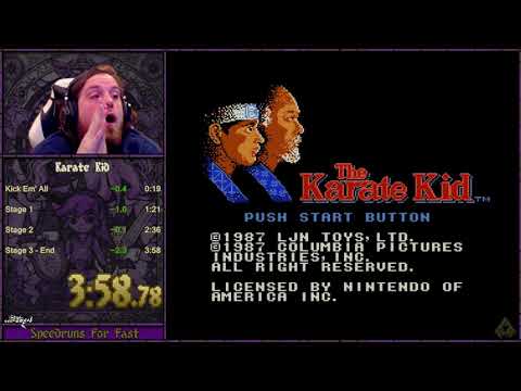 WORLD'S FIRST SUB-4 MINUTE SPEEDRUN (10 Year old World Record DESTROYED) | The Karate Kid (NES) Any%