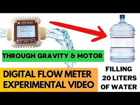 Water Sparks Digital Flow Meter Experimental Accuracy Check - Gravity & Motor