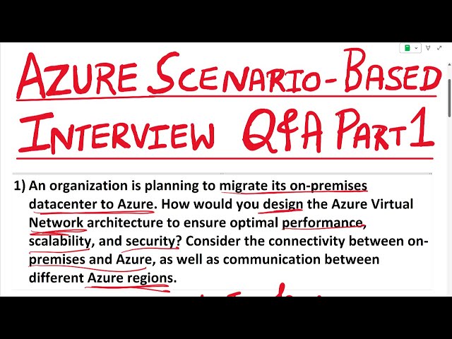 Mastering Azure Scenario Based Interview Questions And Answers Galaxyai Galaxyai