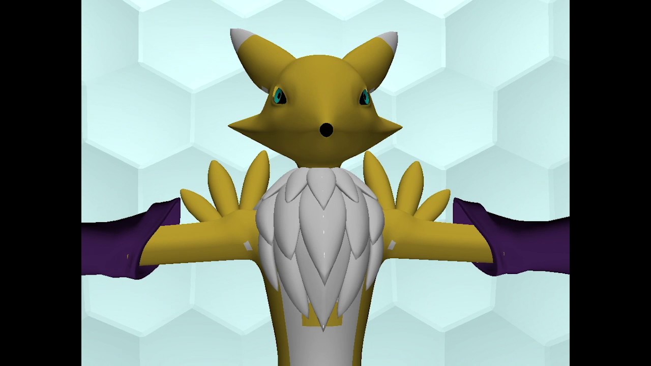 Turnable Animation Renamon Digimon3 Tamer