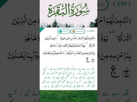 Surah al baqarah with Urdu translation #youtubeshorts #quran #surahalbaqarahlast2ayat #islam #surah