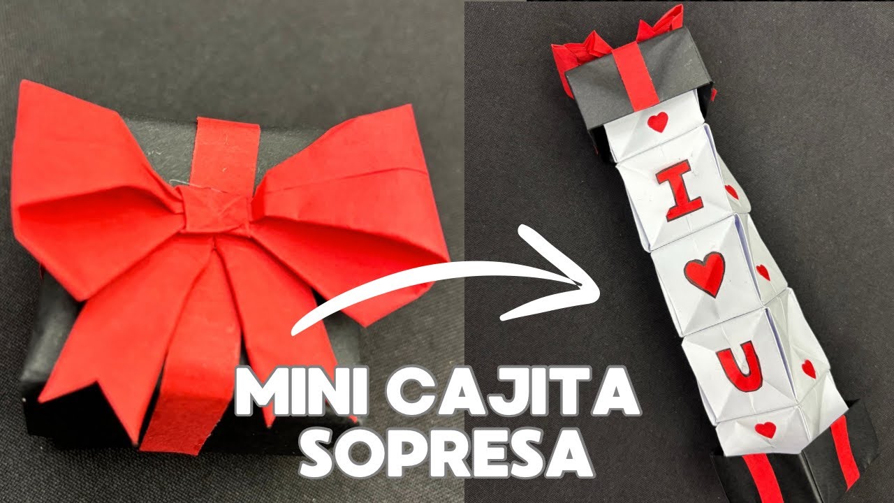 MINI CAJITA SORPRESA 🎁 Tutorial cajita expandible | Regalo para tu novio(a)