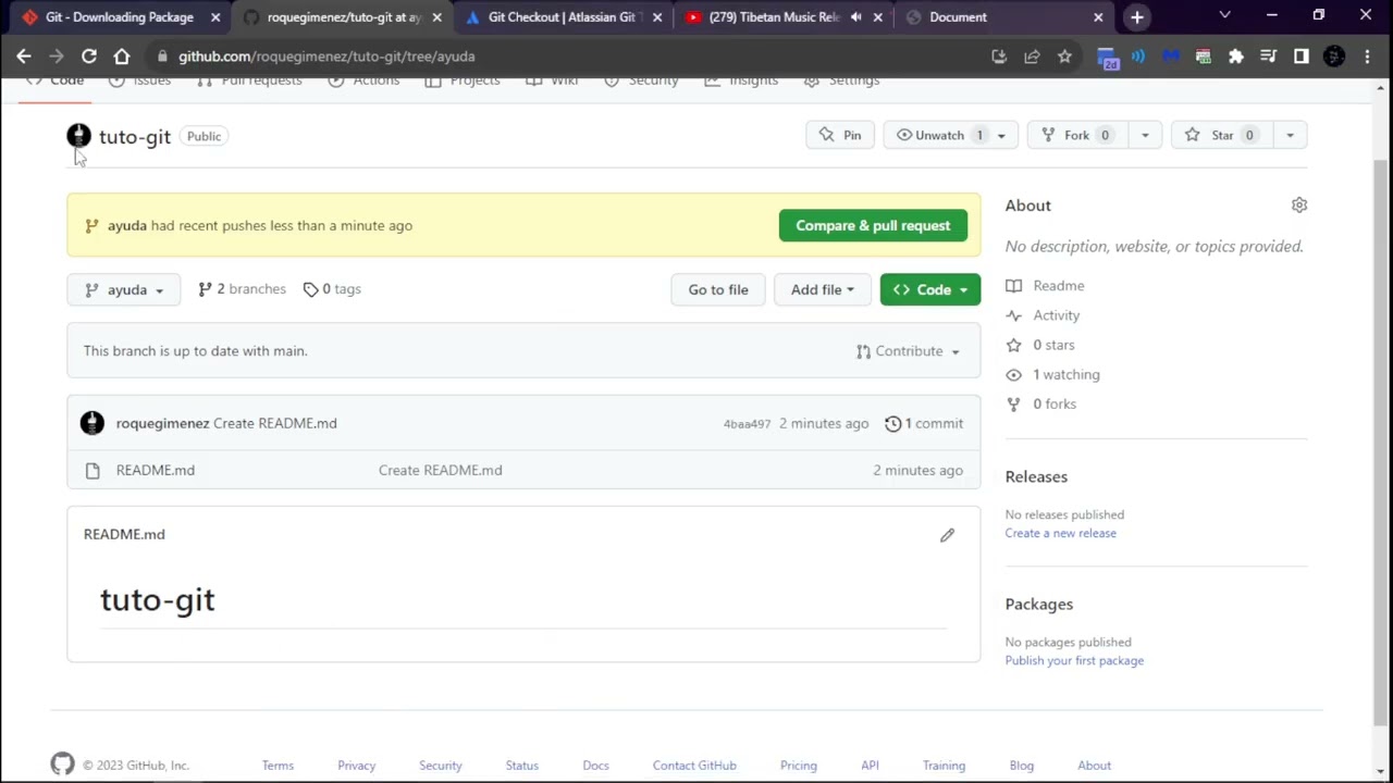 Como subir proyecto a #github creando una rama nueva con #git en #visualcode