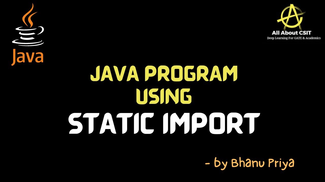 Usage of static import in Java program example| lec 66 | Java Tutorial