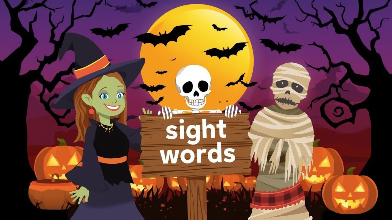 Sight Words - Halloween Edition - Educational Kids Learning