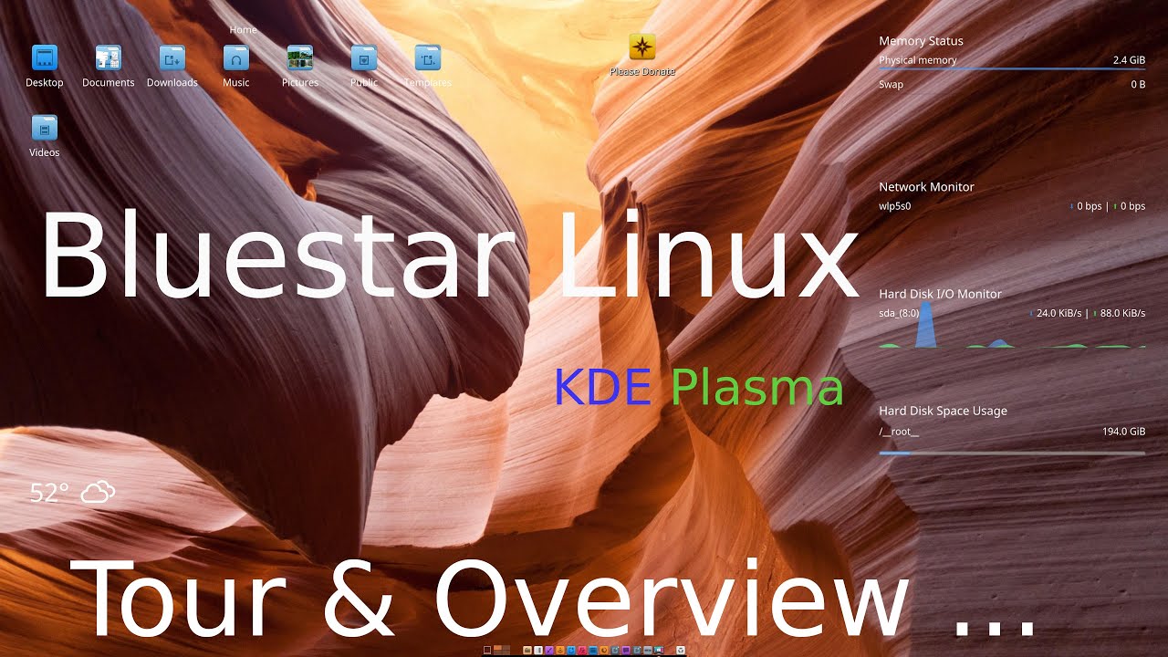 Bluestar Linux - KDE Plasma - Tour & Overview.