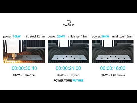 10kW vs. 20kW vs. 30kW on mild steel 12mm | EAGLE LASERS | FIBER LASER
