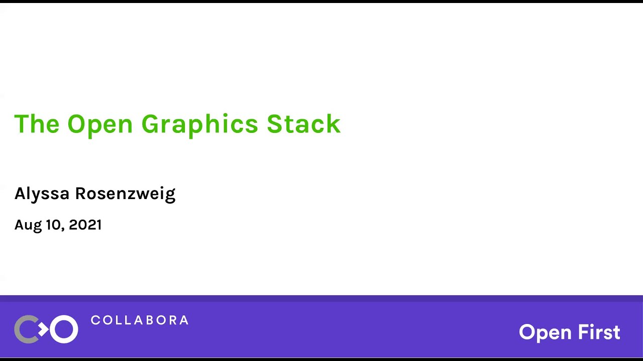 The Linux 3D graphics stack with Alyssa Rosenzweig
