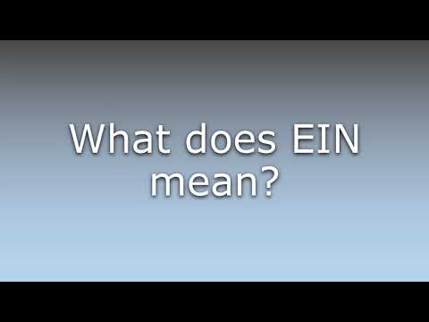 What does EIN mean?