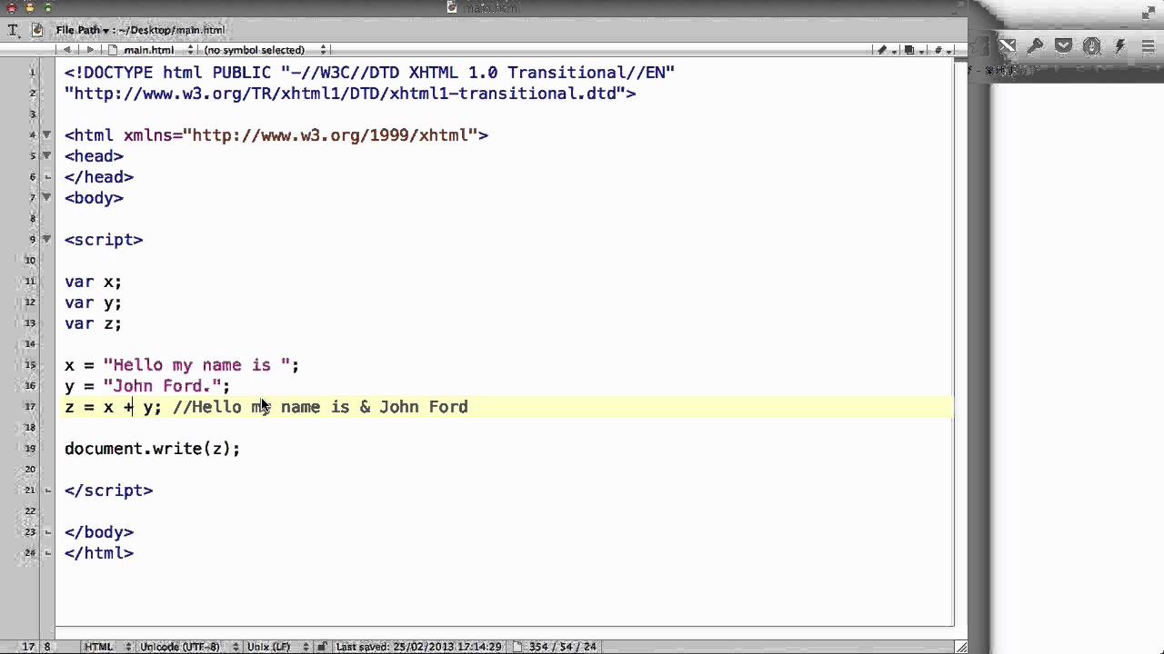 JavaScript - 07. Operators on strings