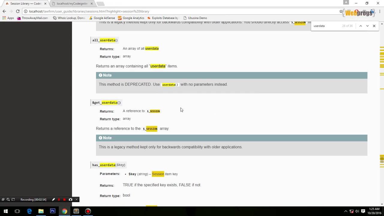 7 - Creating session data using codeigniter for beginners