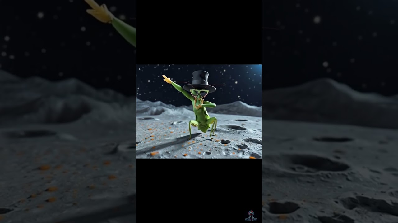 Dancing mantis #ai #dancing #meme #mantis #cool #moon #funny