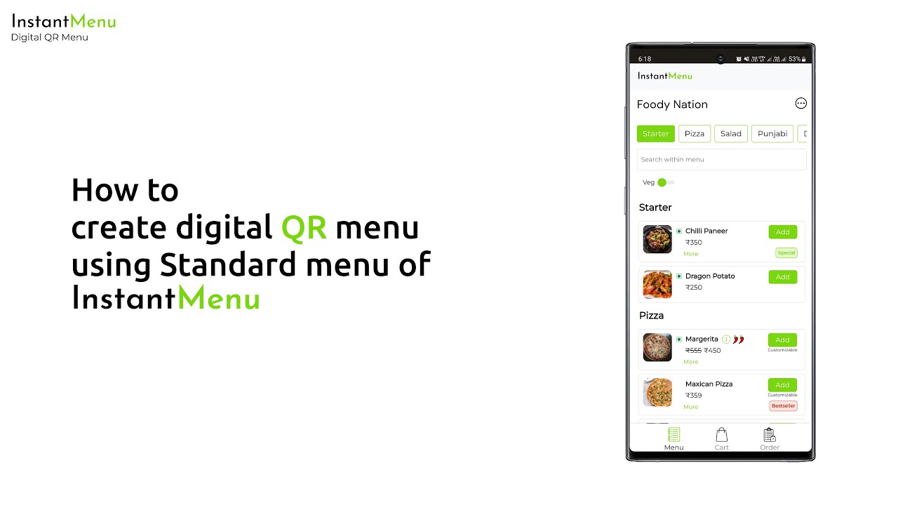 How To Create Digital Menu Using Standard Menu In InstantMenu App | How To Create Free QR Menu