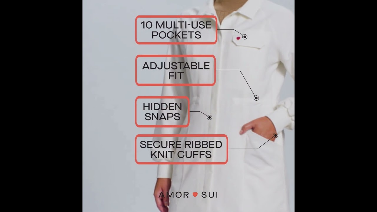 AmorSui Lab Coat Features