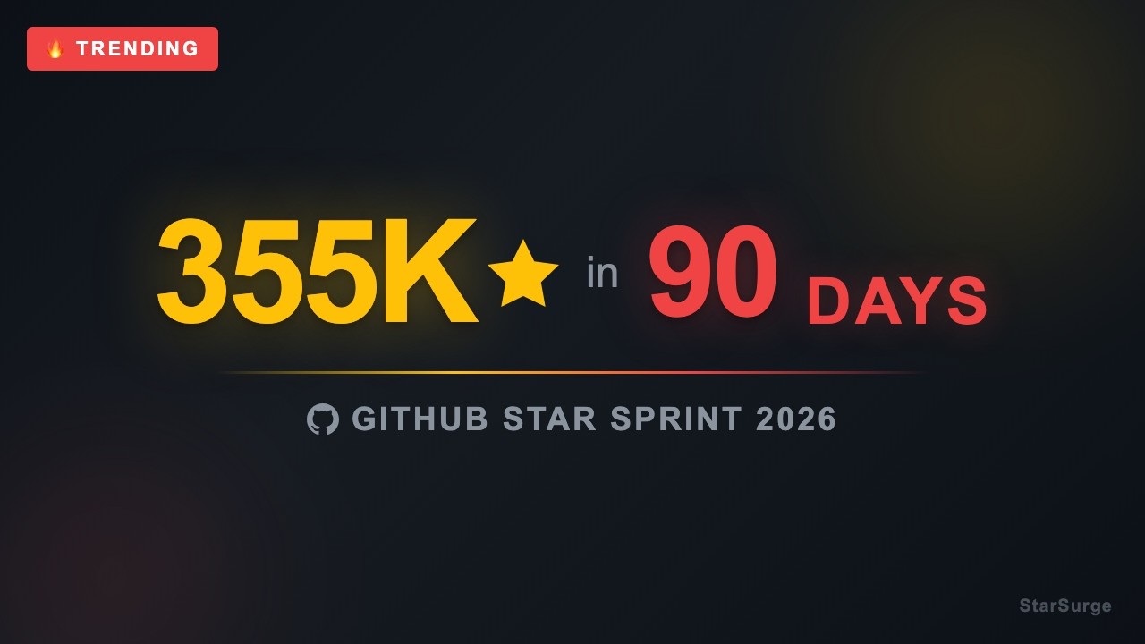This Repo Got 355K Stars in 90 Days 🚀 GitHub Star Sprint 2026
