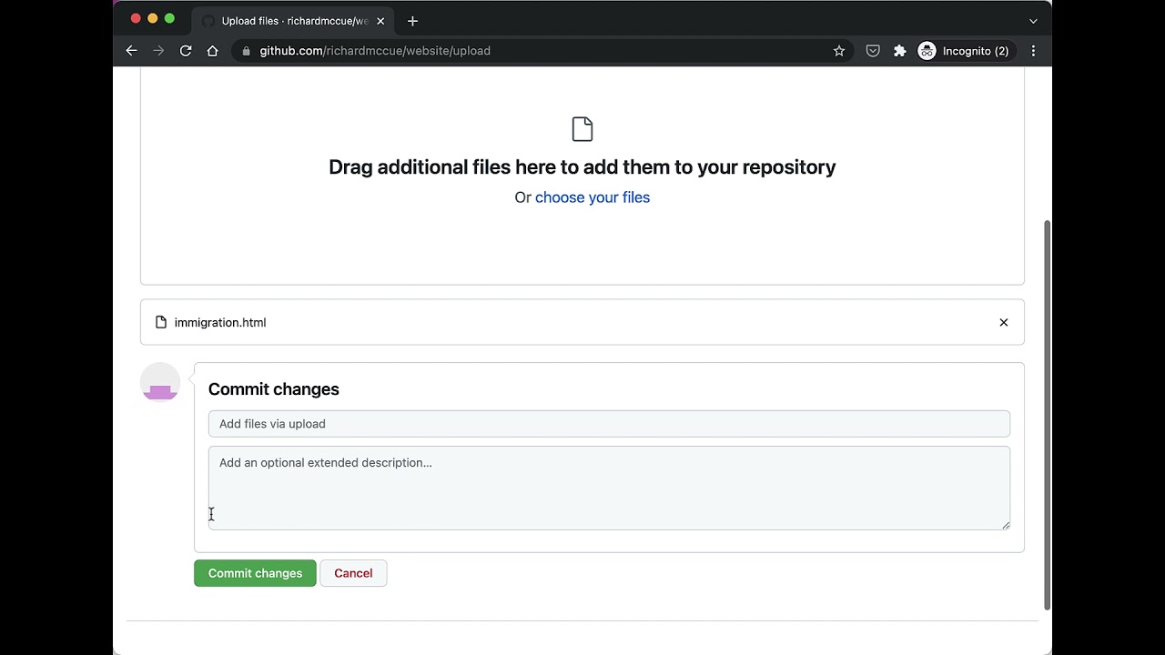 Github Upload first file (2022)