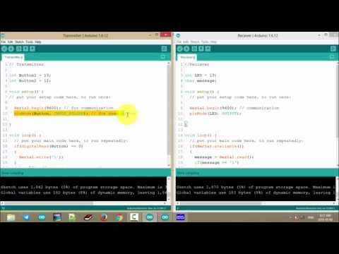 Serial Communication Control LED Between Two Arduinos