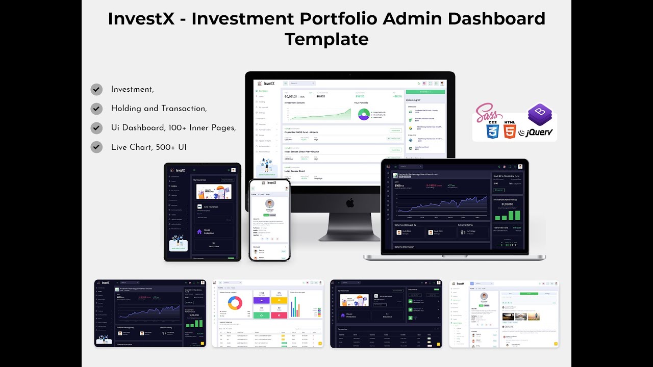 Bootstrap 5 Admin Template For Investment Portfolio Dashboard