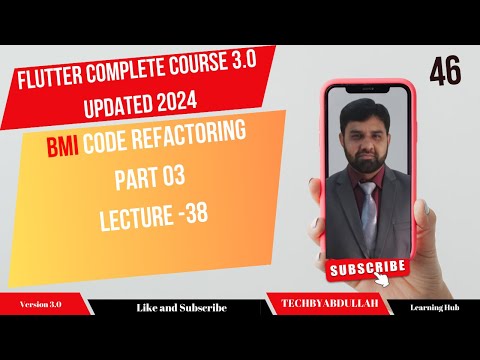 Flutter in Urdu | BMI Refactor Code Part 3 Lecture 38 | #flutterinhindi @TechByAbdullah79