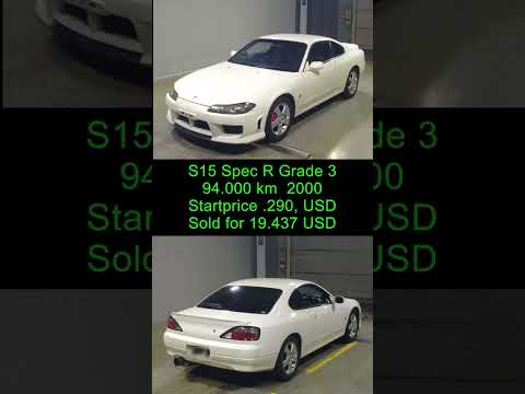 Nissan Silvia S15 Auction Prices November 2022 from Japan