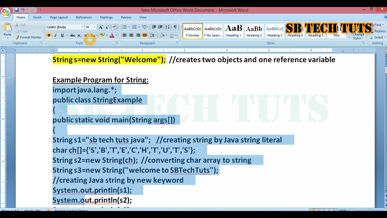 Strings in Java (practical) | String Class | String | Java Programming | Telugu