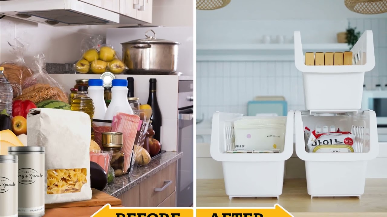 Baskets for Organizing – Heavy Duty Stackable Storage Bins and Organizers – Under Sink & Pantry