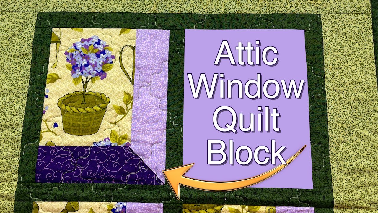 Attic Window Quilt Block Tutorial Step by Step for Beginners | The Sewing Room Channel