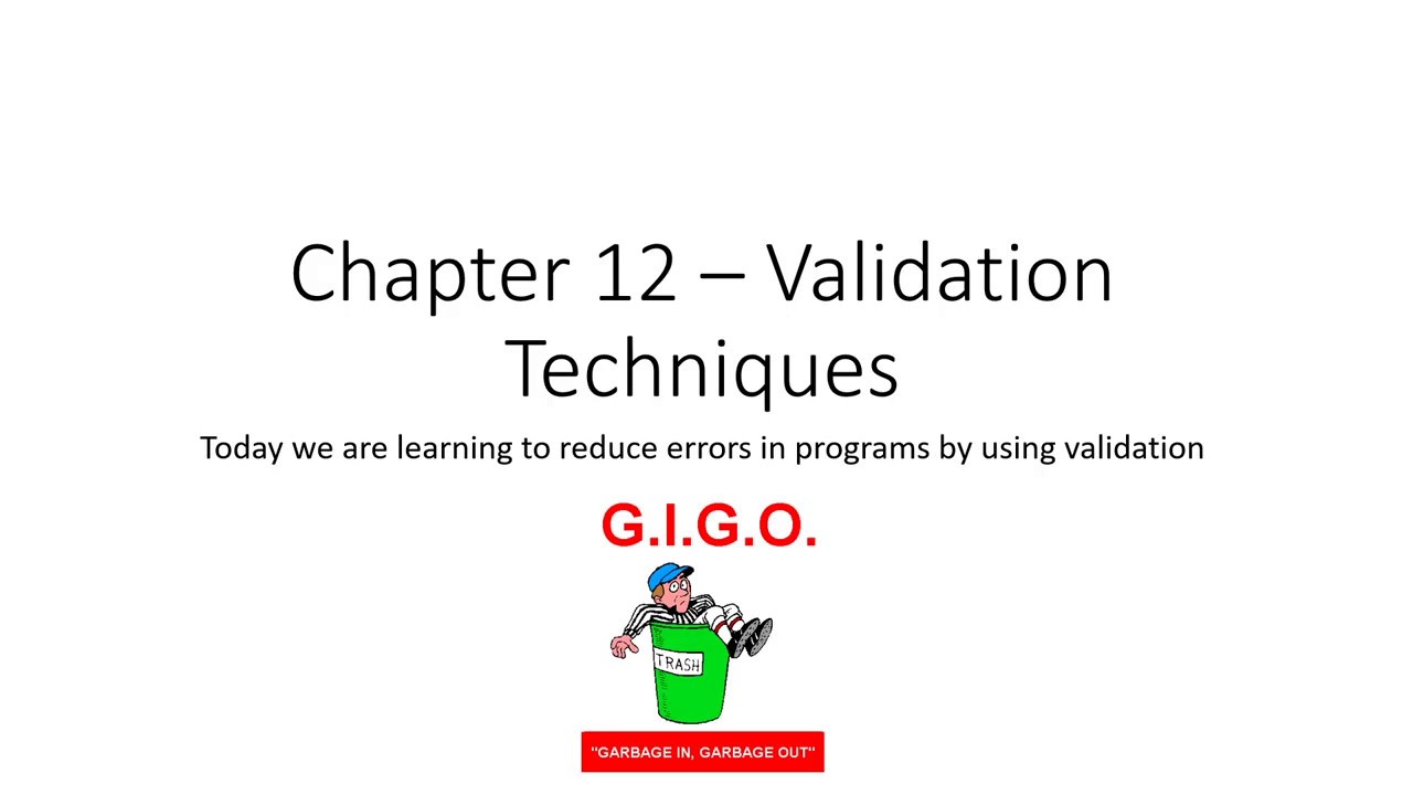 Python Validation Techniques (Chapter 12) GCSE Computer Science AQA