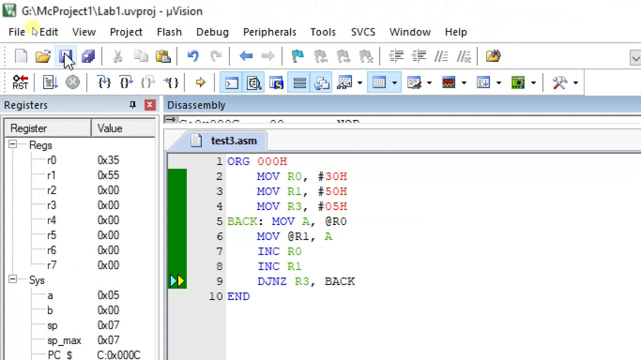 Data Transfer without Overlapping ||8051 || Microcontroller Lab || 18ECL47 || VTU