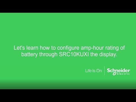 Let's learn how to configure amp-hour rating of battery through SRC10KUXI the display