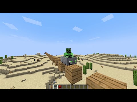 How To Make Your Minecart Move Fast Without Rails In Minecraft 1.17 #Shorts